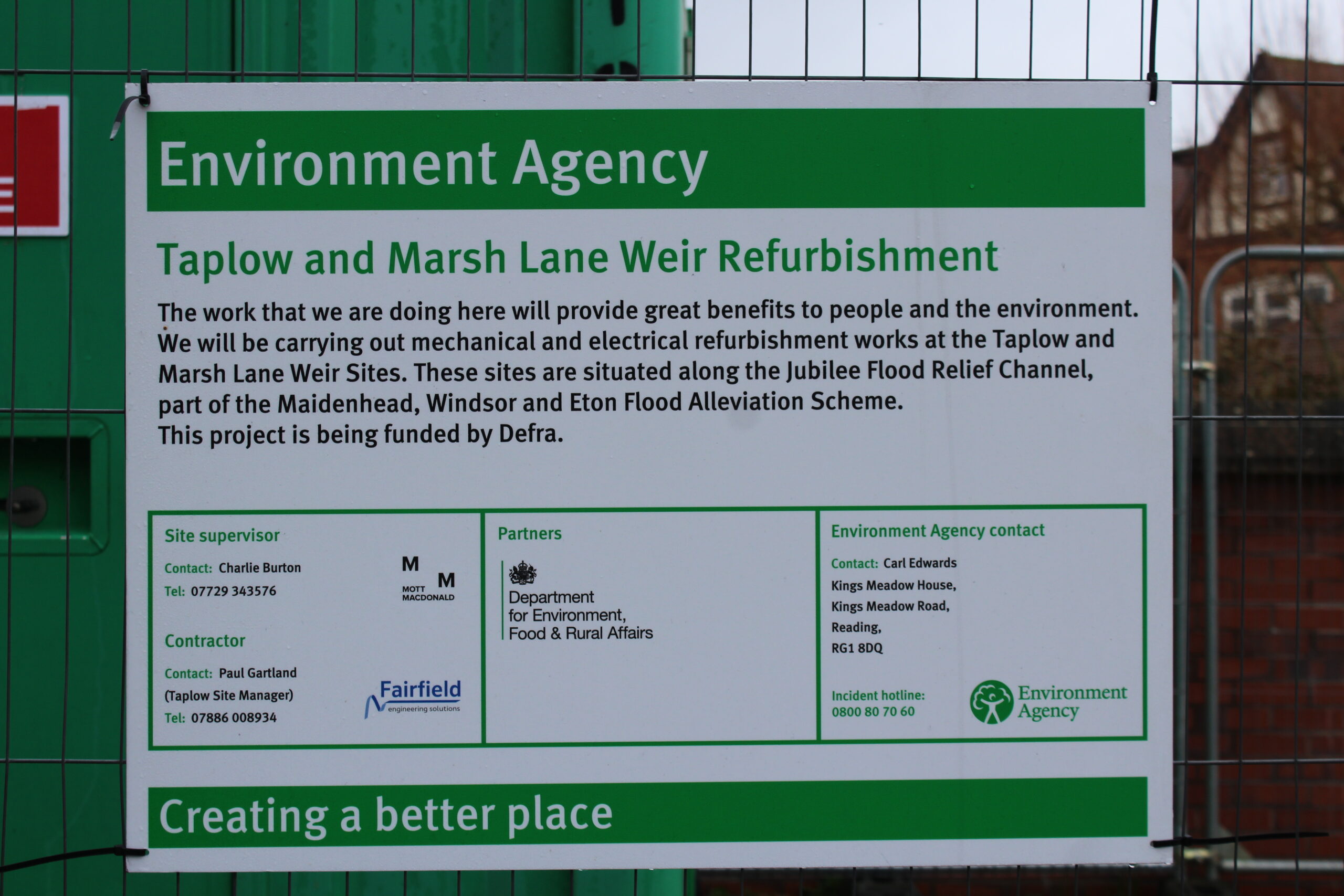 Taplow Flow Control and embankment problems? - DHWNEWS